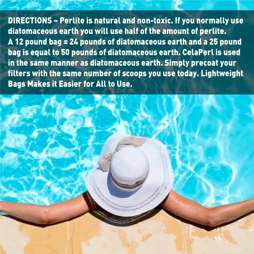 CelaPerl Perlite Pool Filter Aid – Diatomaceous Earth Alternative - Sw ...